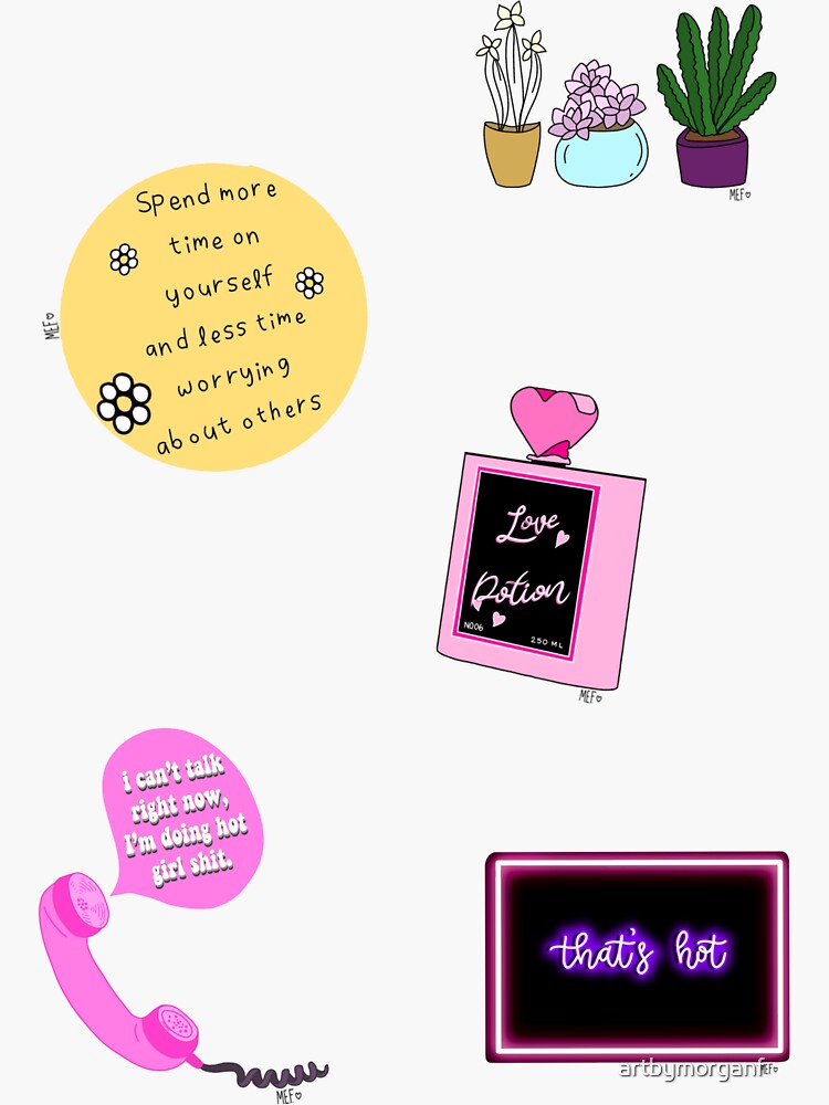 "Cute 5 pack Sticker Set" Sticker for Sale by artbymorganf | Redbubble