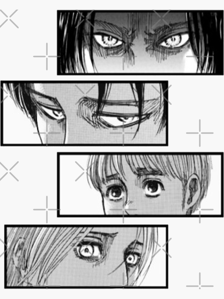 "AoT Eyes ?" Sticker for Sale by OmoshiroiWear | Redbubble