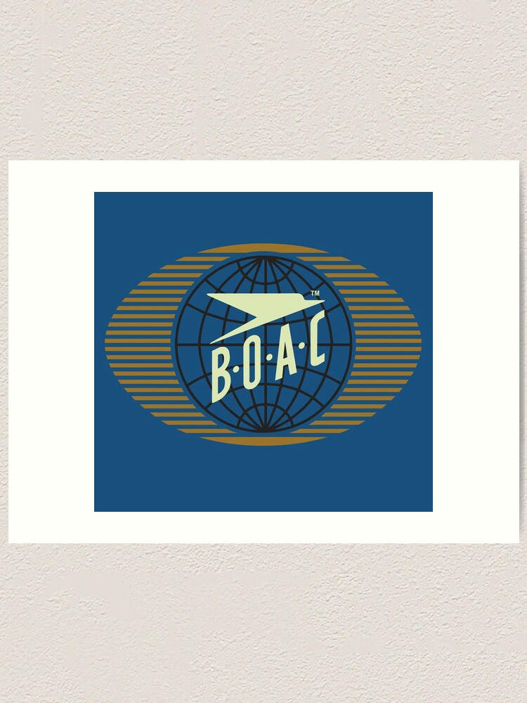 "Classic 1950's BOAC™ Logo" Art Print for Sale by GetSpeedbird | Redbubble