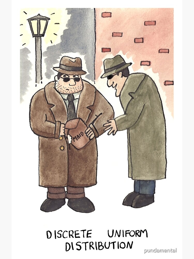 Discrete Uniform Distribution - Maths Pun Watercolour Card Premium ...