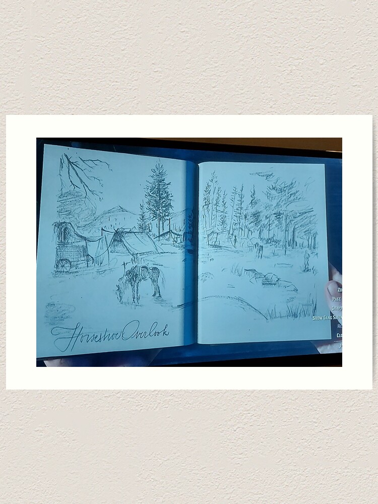 "RDR2 Camp drawing" Art Print by Leonora2107 | Redbubble