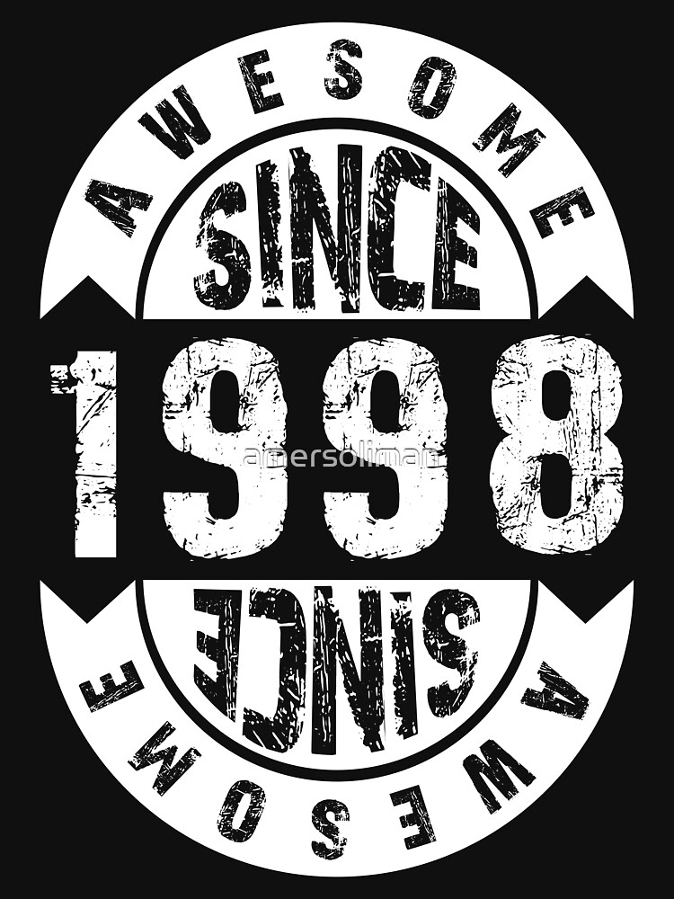"Awesome Since 1998" Lightweight Hoodie for Sale by amersoliman | Redbubble