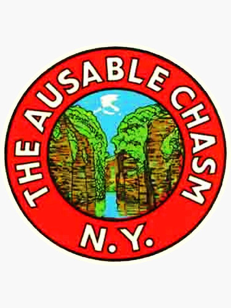 "THE AUSABLE CHASM NEW YORK STICKER AND SHIRT " Sticker by Discohipster ...