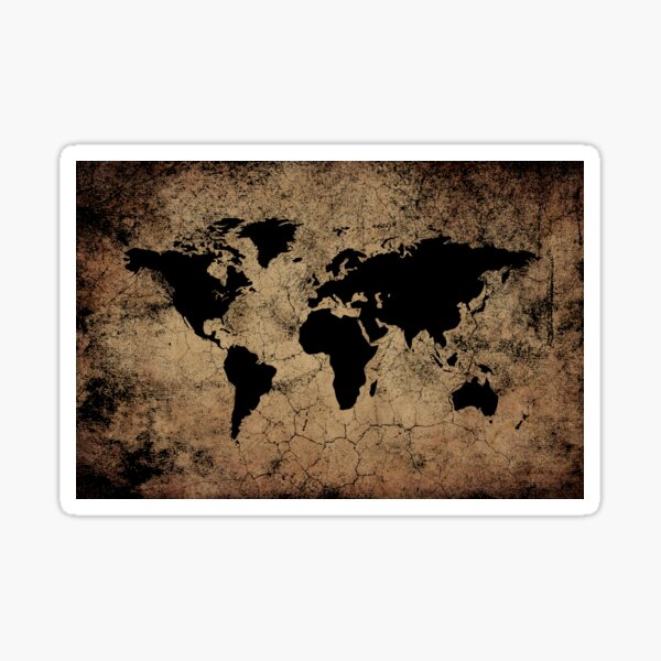 "vintage world map" Sticker by NatHui | Redbubble