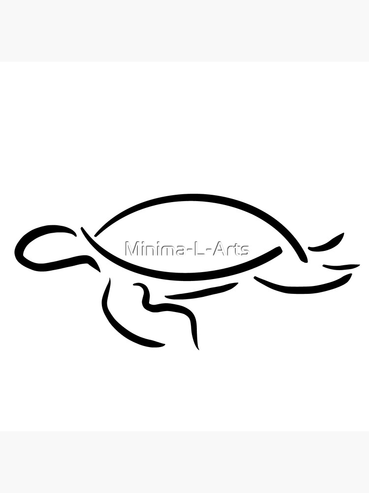 "Cute Minimal Line Art of Turtle" Poster for Sale by Minima-L-Arts ...