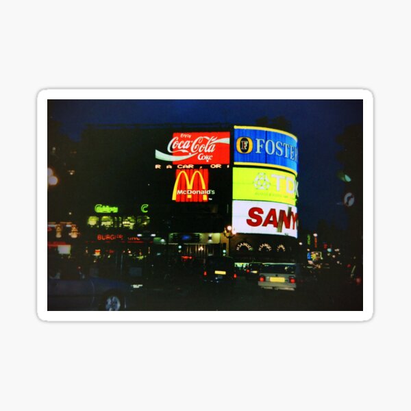 "Picadilly Circus, London" Sticker by Sif-Thor | Redbubble