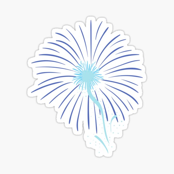 "Blue Circle, New Year Fireworks Sticker" Sticker for Sale by Adam7ears ...