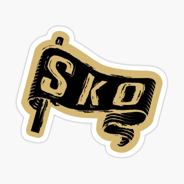"'Sko Pennant - Black" Sticker for Sale by LDusterhoft | Redbubble