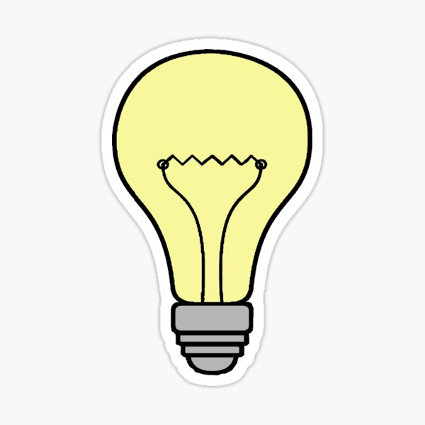 "A light bulb" Sticker for Sale by Aid3lis | Redbubble
