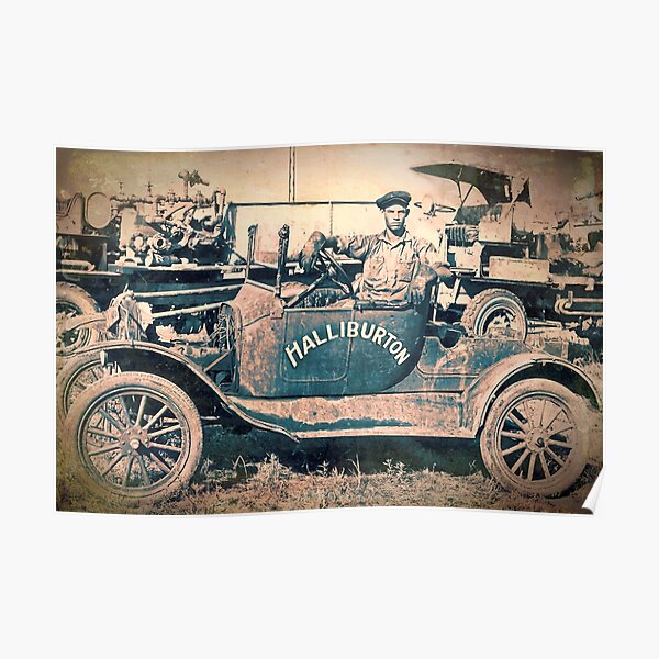 Póster for Sale con la obra «Modelo T Ford Halliburton Oil Field Car ...