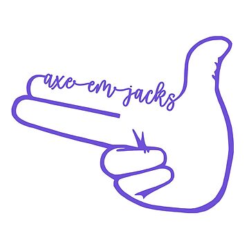 "Axe Em Hand Script" Pin for Sale by craftyamy21 | Redbubble