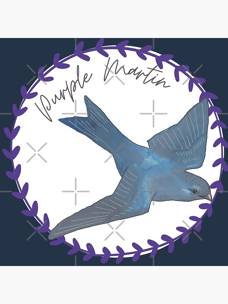 "Purple Martin birding bird species bird logo" Art Print by ...