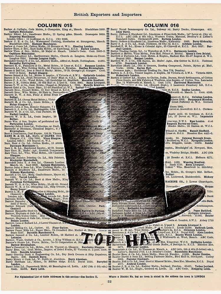 "Top hat" Poster for Sale by lapetiteart | Redbubble