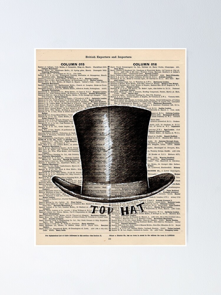 "Top hat" Poster for Sale by lapetiteart | Redbubble