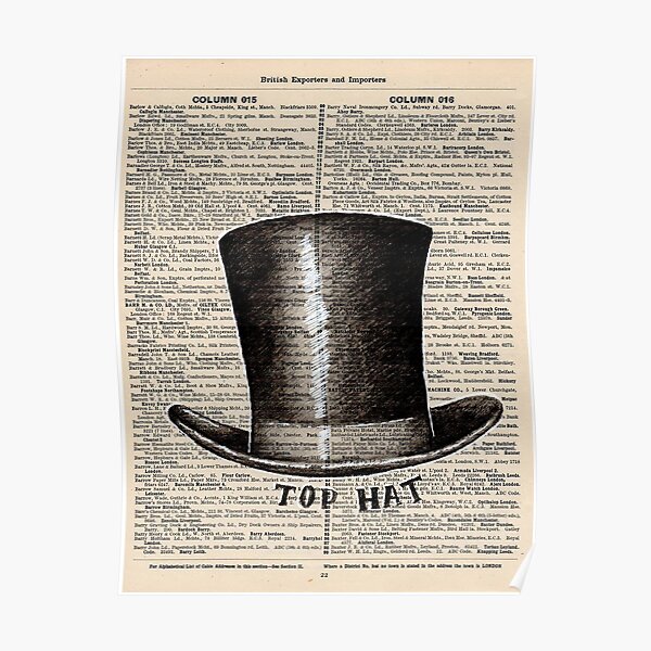 "Top hat" Poster for Sale by lapetiteart | Redbubble