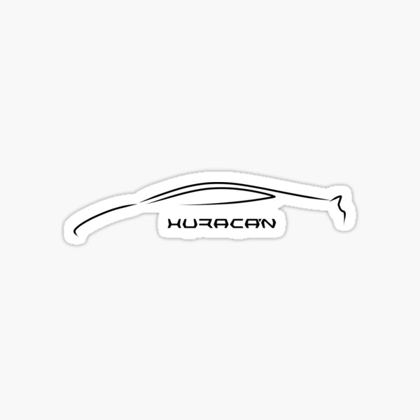 "Huracan Outline" Sticker for Sale by pocketlint | Redbubble