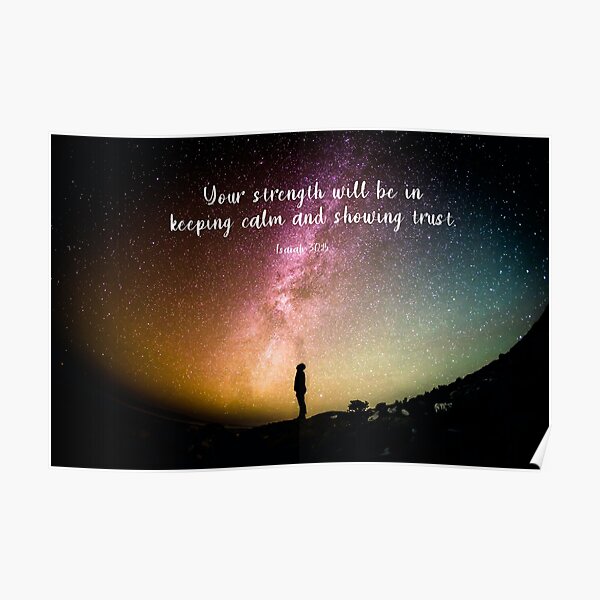 "2021 Jahre Text Jesaja 30:15" Poster von Sammiamk | Redbubble