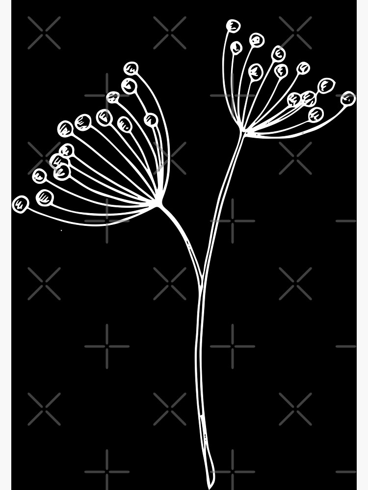 "White Basic Flower Outline" Poster for Sale by Dellis-Shop | Redbubble