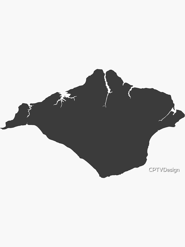 "Isle of Wight Shape" Sticker for Sale by CPTVDesign | Redbubble