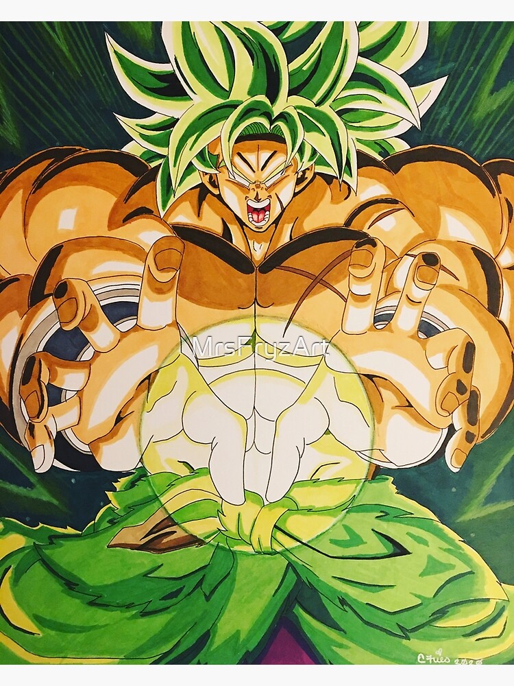 "Broly" Art Print by MrsFryzArt | Redbubble