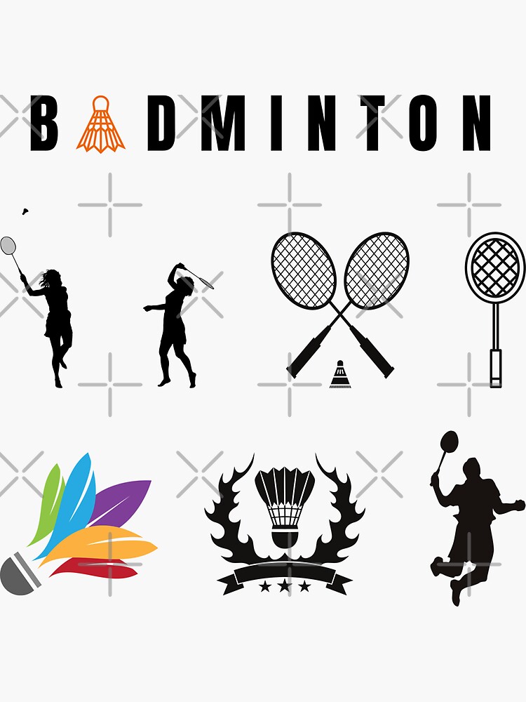 "Badminton" Sticker by InkTeeArt | Redbubble