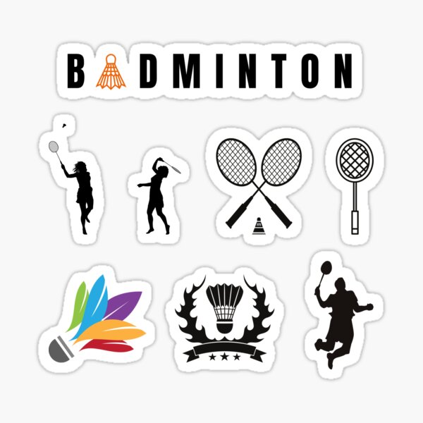 "Badminton" Sticker by InkTeeArt | Redbubble