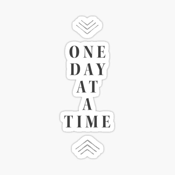 "One day at a time, motivational slogan words, magnet, art board print ...