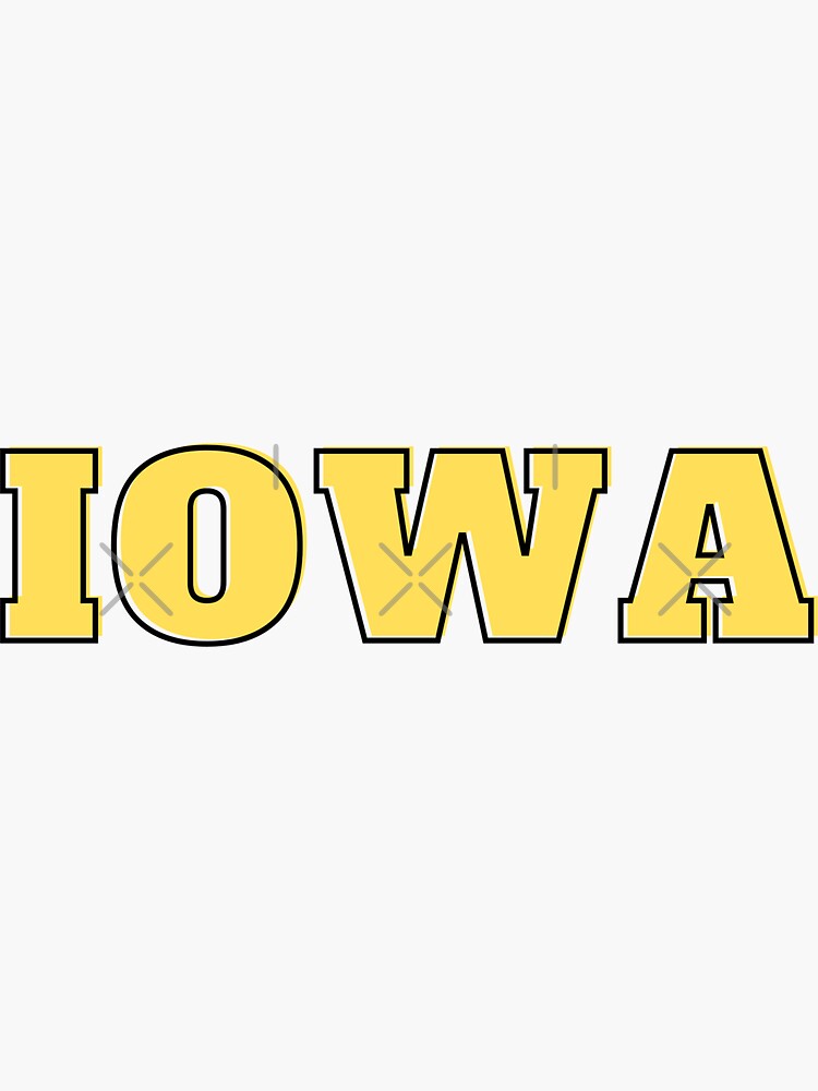 "Iowa Outline" Sticker for Sale by drawingvictoria | Redbubble