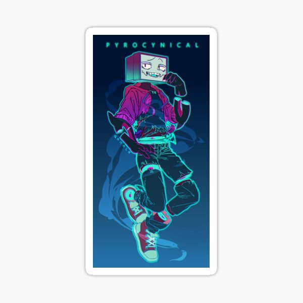 "pyrocynical mascot" Sticker for Sale by LeanMcMeme | Redbubble