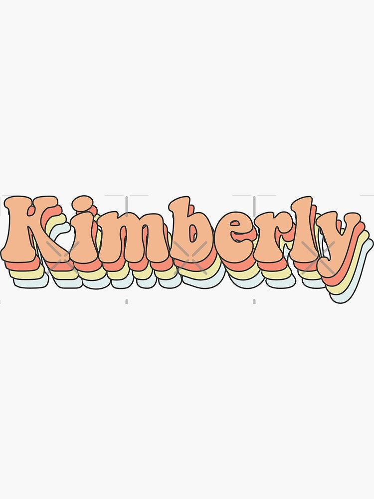 "Kimberly - Custom Aesthetic Trendy Name" Sticker for Sale by ...