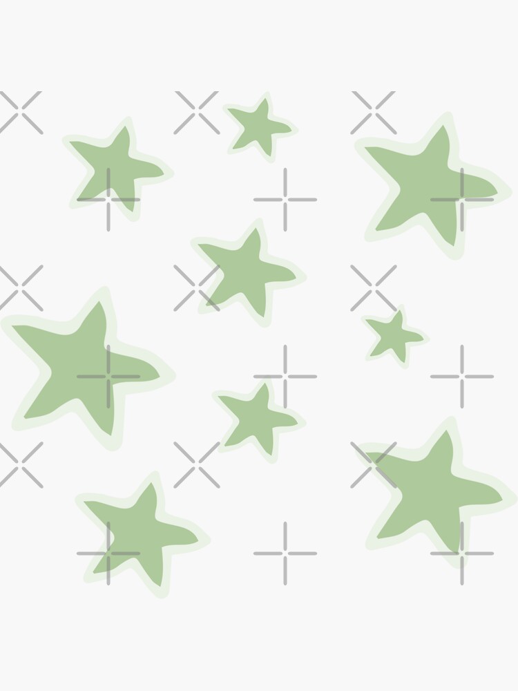 "sage green stars pack" Sticker for Sale by spqrkz | Redbubble