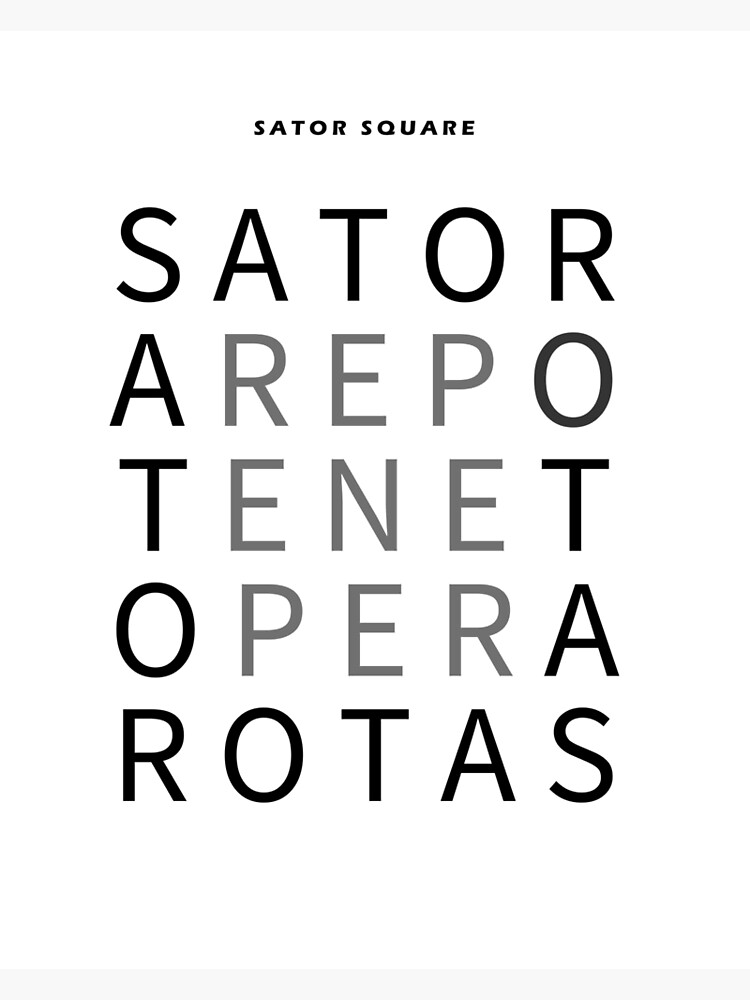 "sator square" Poster for Sale by wiiggle | Redbubble
