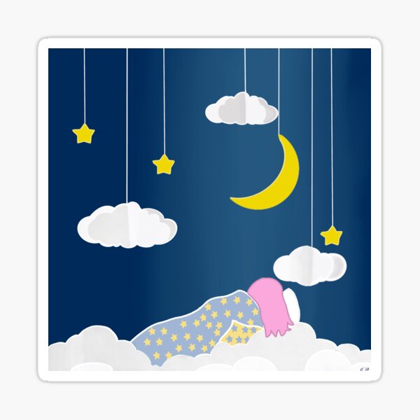 "Goodnight" Sticker for Sale by kater-tot | Redbubble