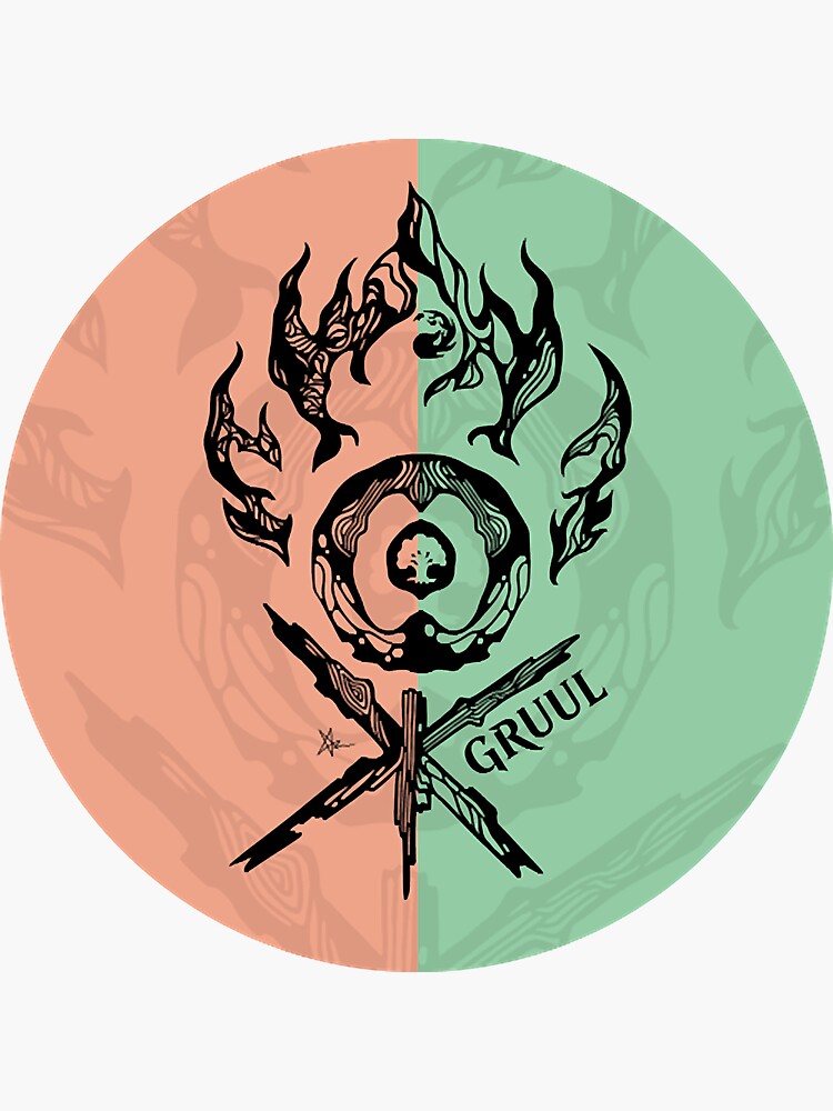 "MTG: Gruul " Sticker for Sale by stephensdahlia | Redbubble