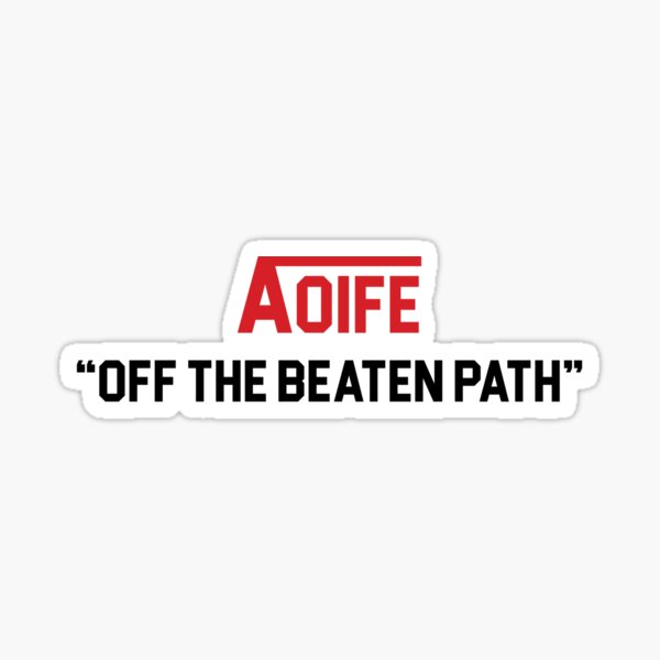 "Aoife "Off The Beaten Path" (Personalized Sporty Merch)" Sticker for ...