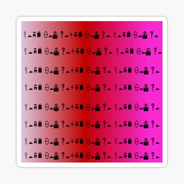 "Print design with peach red purple and pink. Decode" Sticker by Veee8 ...