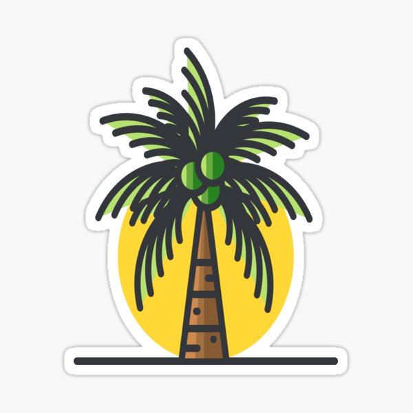 "coconut tree" Sticker for Sale by Islembnd | Redbubble