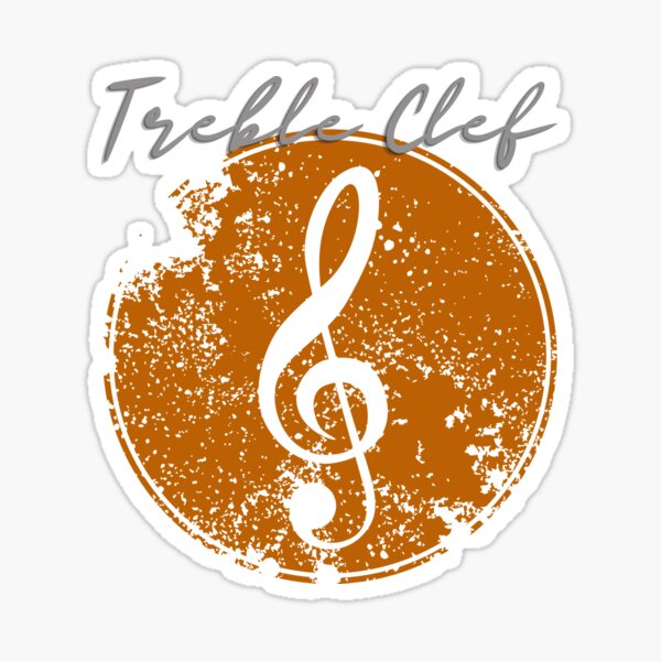 "Treble Clef, Music note" Sticker for Sale by pattira | Redbubble