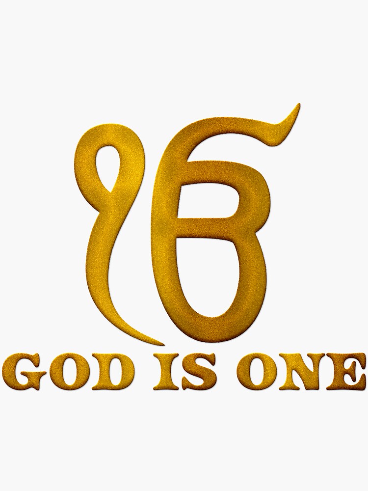 "Ek onkar, God is one, punjabi stickers, golden, punjabi, sikhi ...