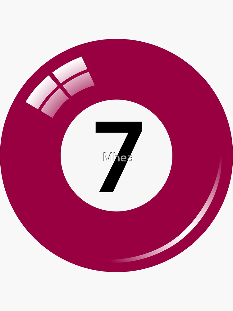 "Pool/billiard ball number seven sticker" Sticker for Sale by Mhea ...