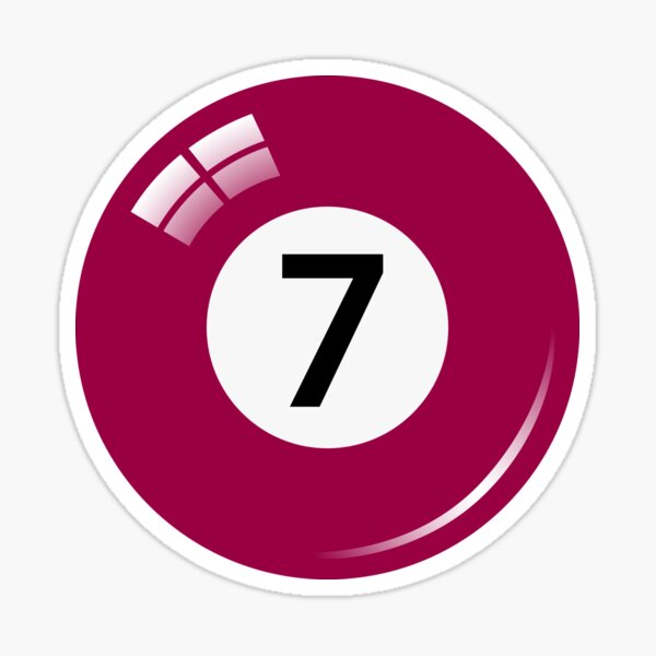 "Pool/billiard ball number seven sticker" Sticker for Sale by Mhea ...