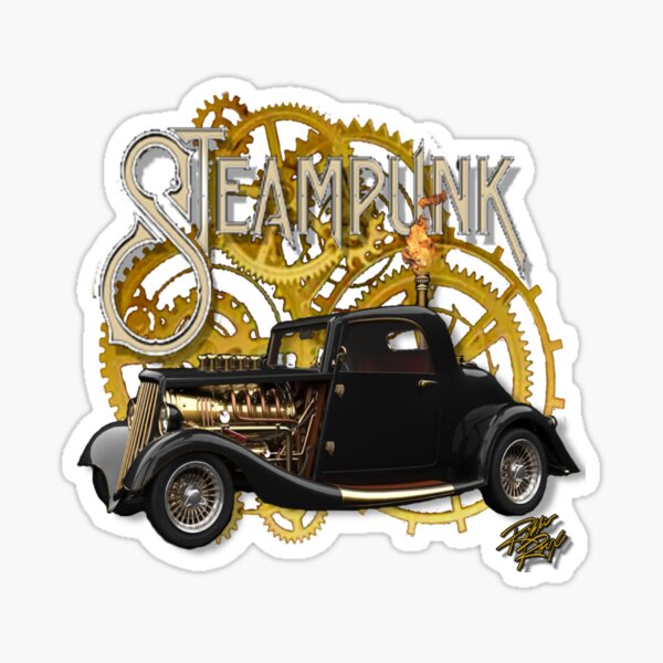 "34 Ford Coupe SteamPunk" Sticker for Sale by rikkirocx | Redbubble