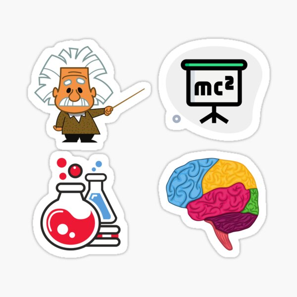 "Einstein Science" Sticker by karacay | Redbubble