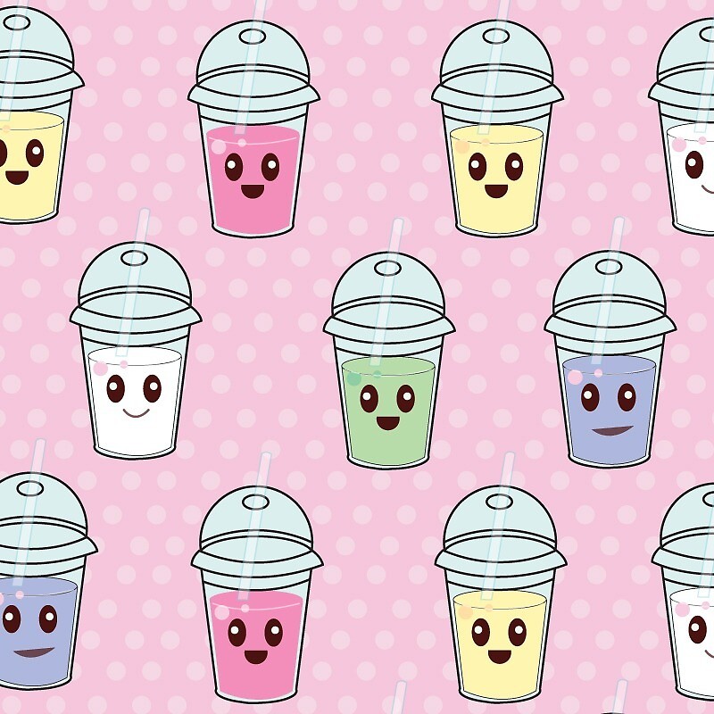 "Boba Kawaii Pattern" by lunaelizabeth | Redbubble