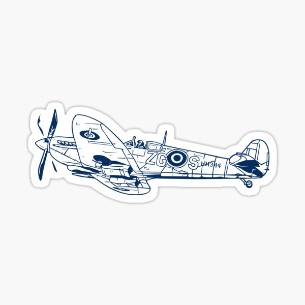 "Supermarine Spitfire" Sticker by b24flak | Redbubble