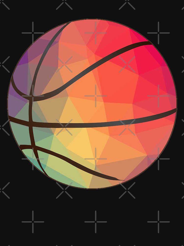 "Geometric Basketball Shape Low Poly Basketball Birthday Gift T-shirt ...
