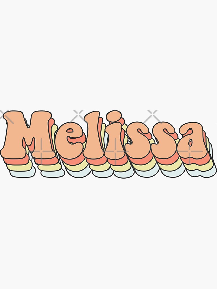 "Melissa - Custom Aesthetic Trendy Name" Sticker for Sale by ...