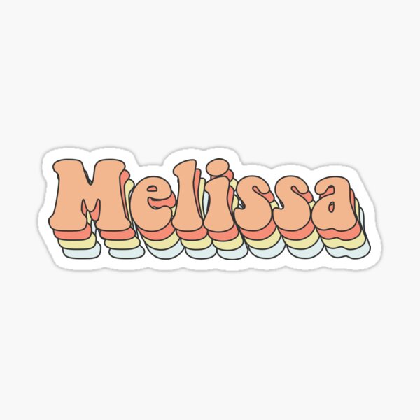"Melissa - Custom Aesthetic Trendy Name" Sticker for Sale by ...