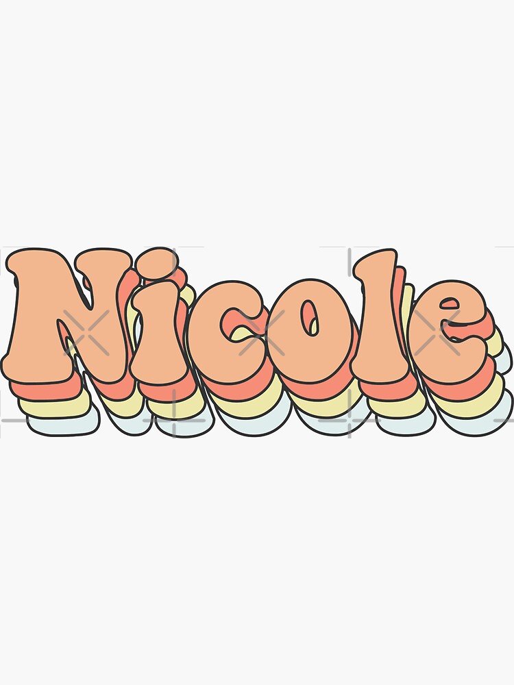 "Nicole - Custom Aesthetic Trendy Name" Sticker for Sale by jdotrdot712 ...