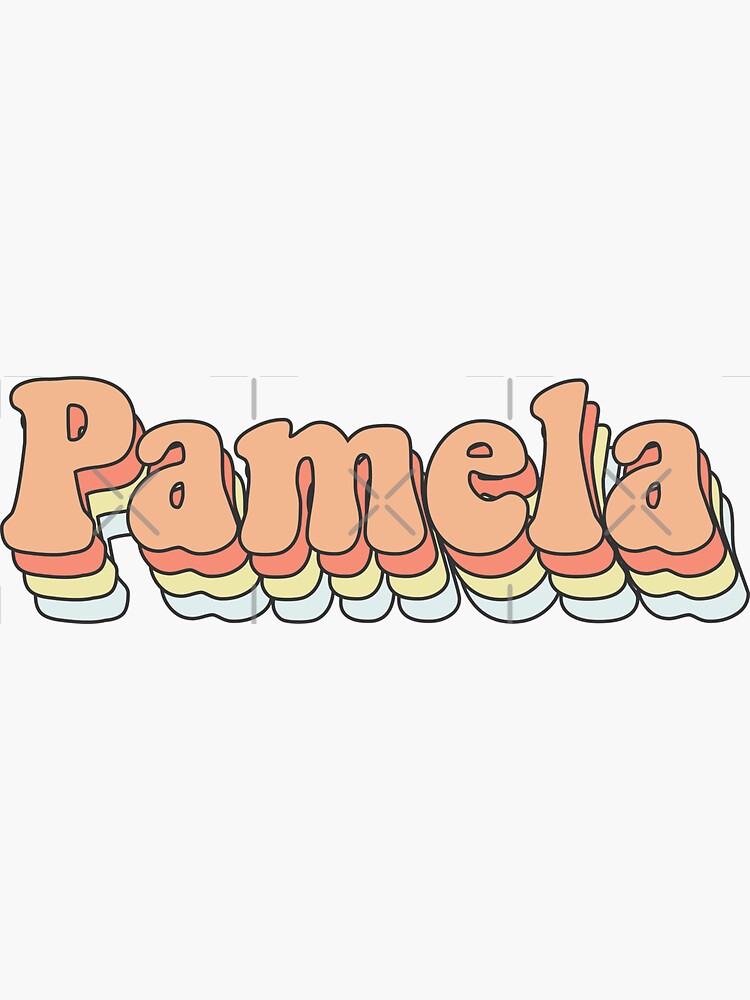 Pegatina for Sale con la obra «Pamela - Nombre de moda estético ...